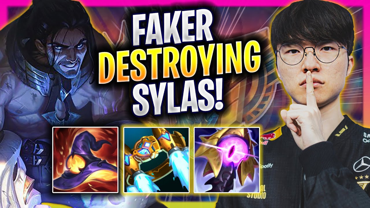 T1 FAKER DESTROYING WITH SYLAS! - T1 Faker Plays Sylas MID vs Taliyah ...