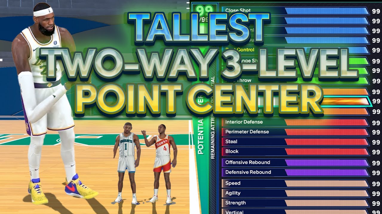 Making The Tallest Possible 2-Way 3-Level Point Center in NBA 2K25 ...