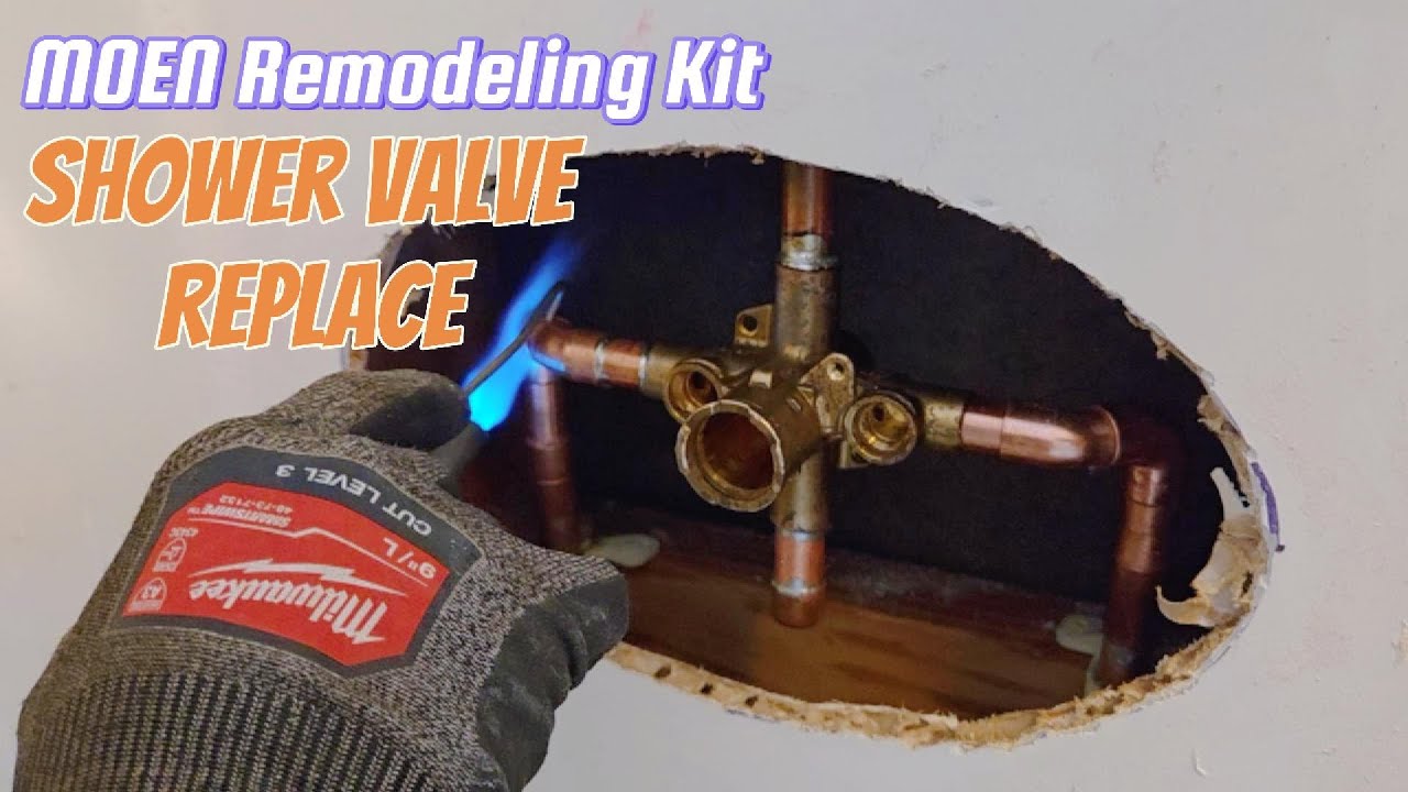Shower Valve replace from 2 handle to single handle with MOEN ...