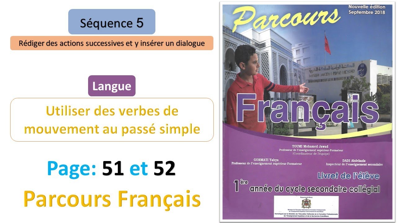 Langue: Utiliser des verbes de mouvement au passé simple/Séquence 5 ...