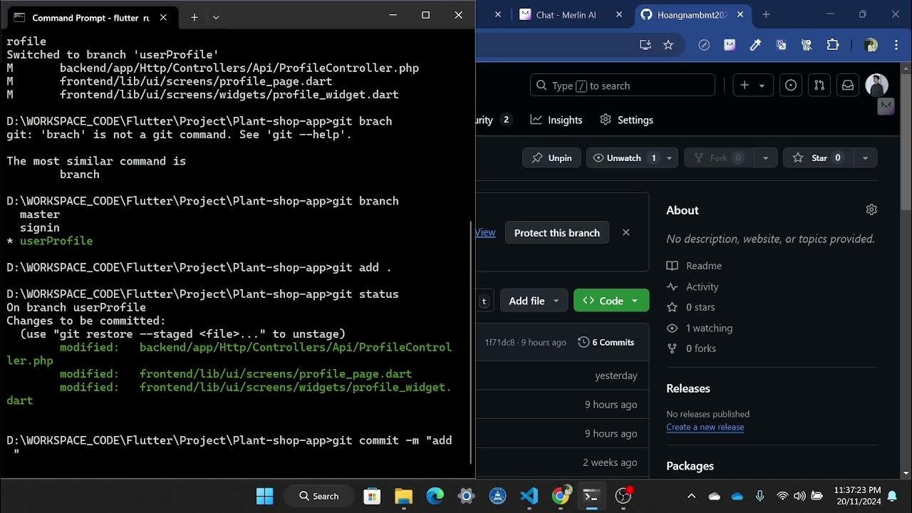 Hướng dẫn git branch và pull request - YouTube