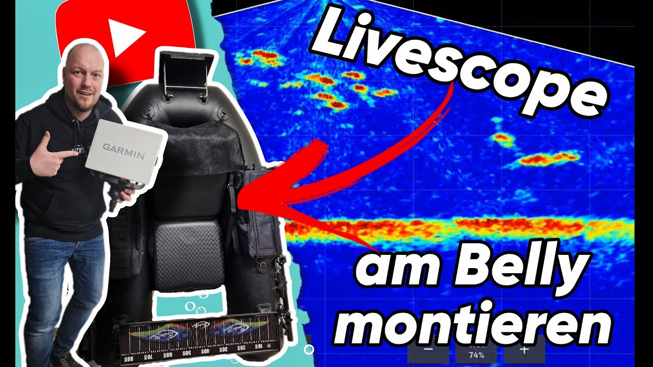 Garmin Livescope am Belly Boot montieren leicht gemacht! Angeln mit GPS ...