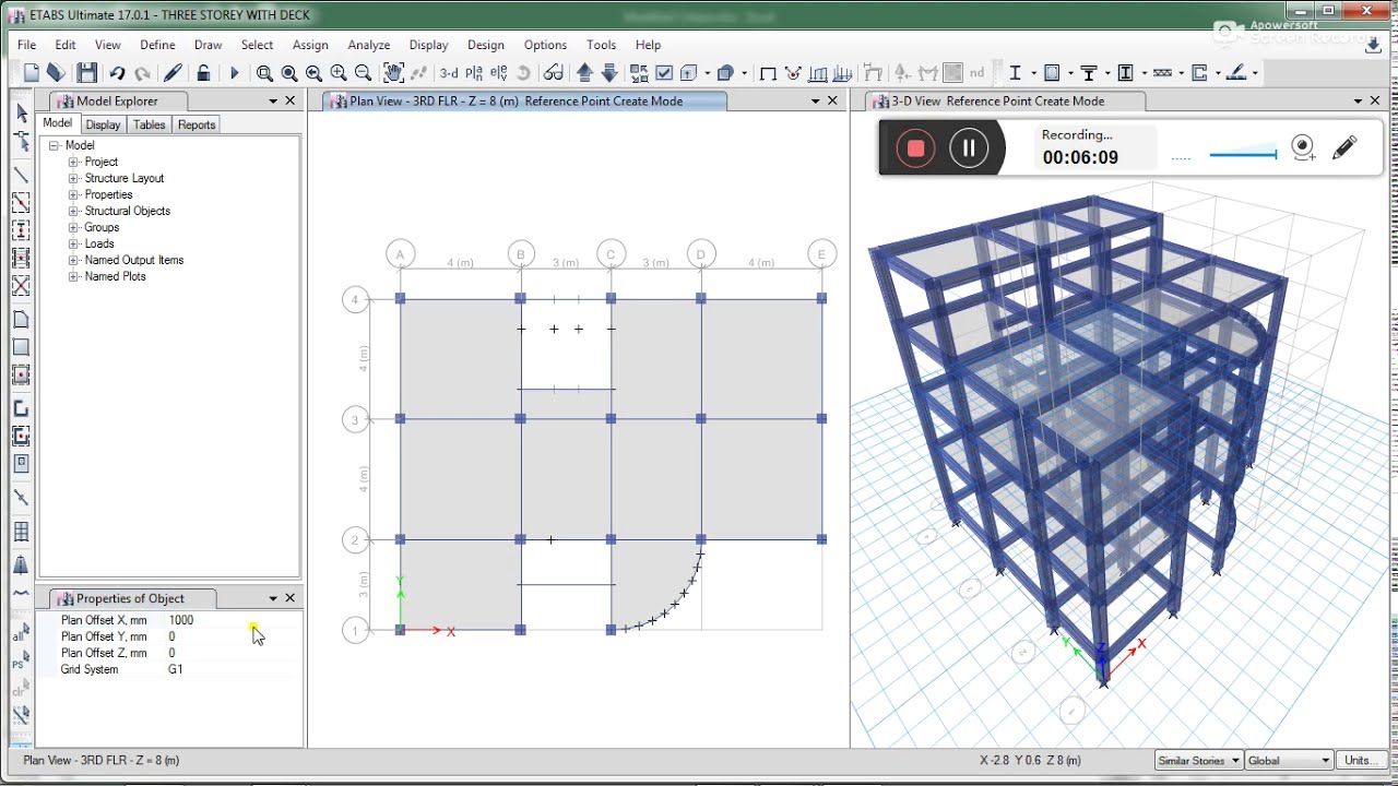 ETABS 2017 TO CSI DETAILING 3.1 TO AUTO CAD 3 STORY WITH DECK PART - 6 ...