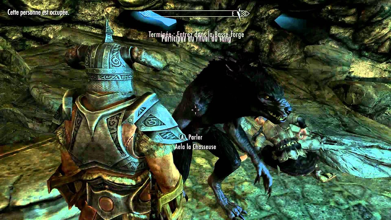 Skyrim - Werewolf Transformation ceremony gameplay HD - YouTube