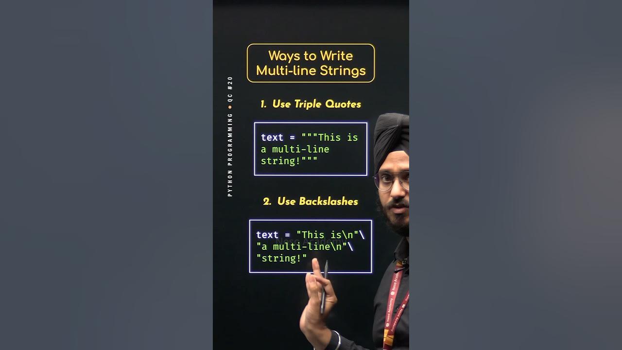 Ways to Write Multi-line Strings #Python #NesoAcademy #QuickConcepts - YouTube