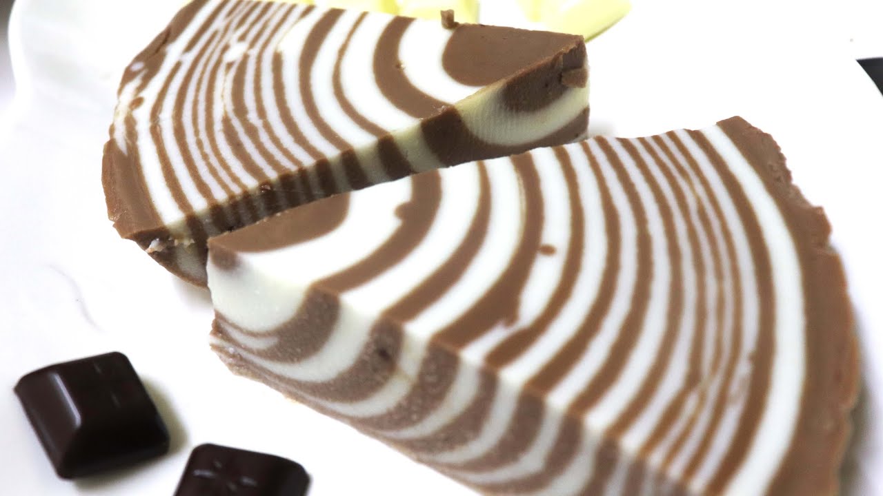 ZEBRA PUDDING | MARBLE PUDDING - YouTube