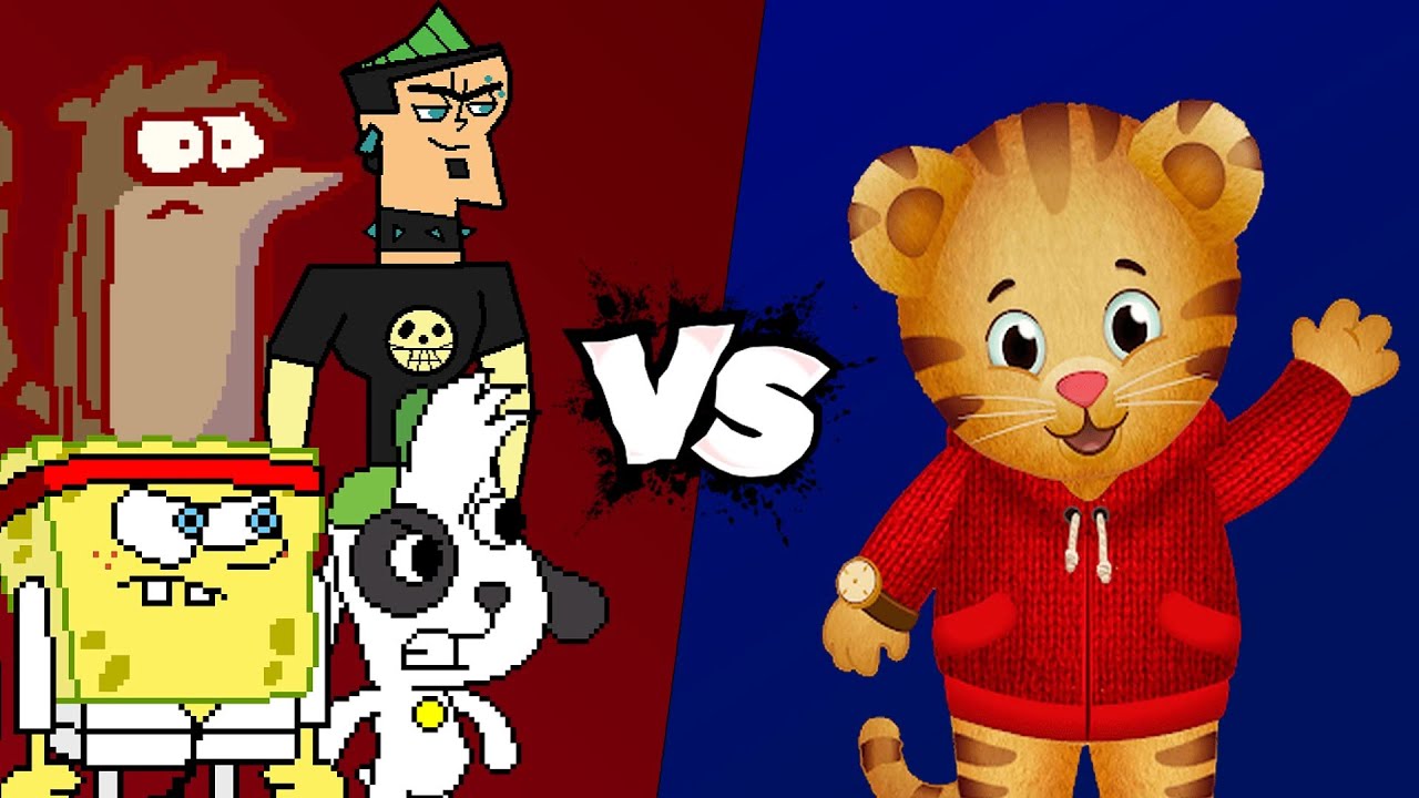 MUGEN Battle - Karate SpongeBob/Doki/Duncan/Rigby vs Daniel Tiger - YouTube