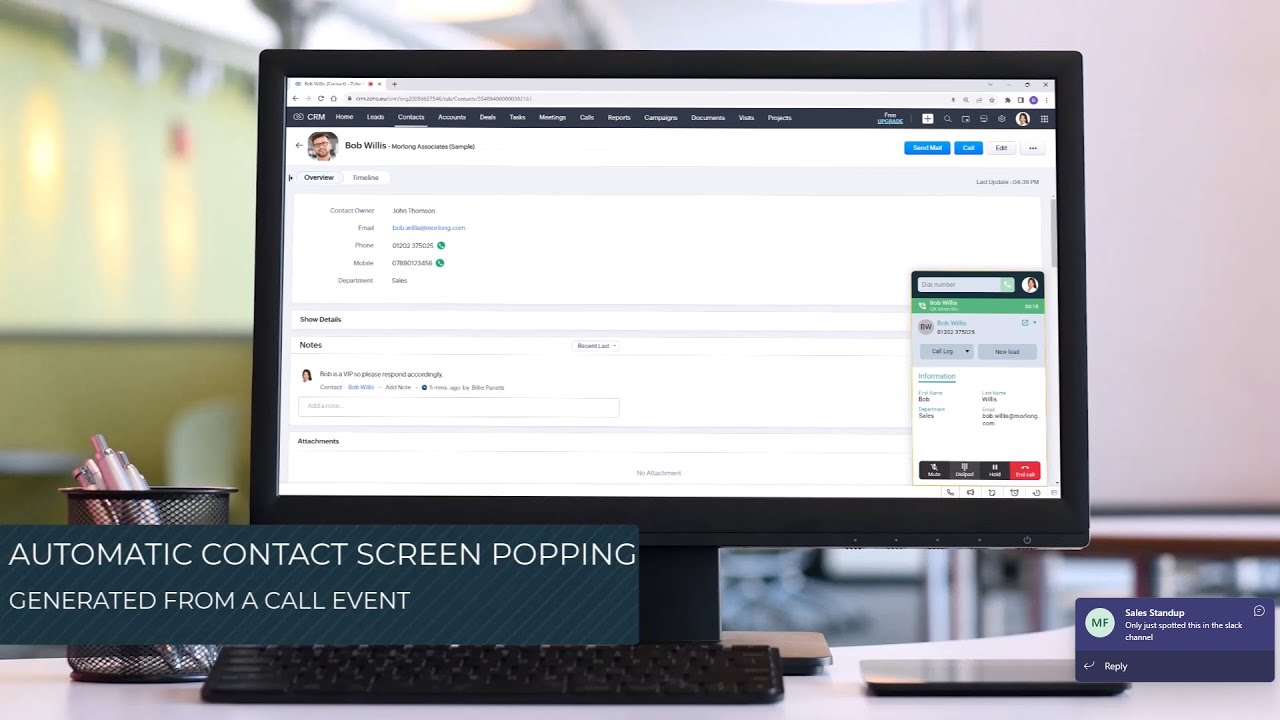 Dimensions Connect CRM Client for Zoho CRM with WebRTC Softphone - YouTube