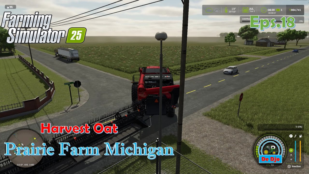 Prairie Maps Michigan || Farming Simulator 25 || Harvest OAT || Eps. 18 ...
