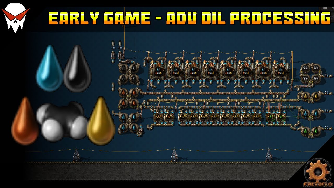 Factorio: Advanced Oil Processing T2 Blueprint - Early Game (Space Age ...