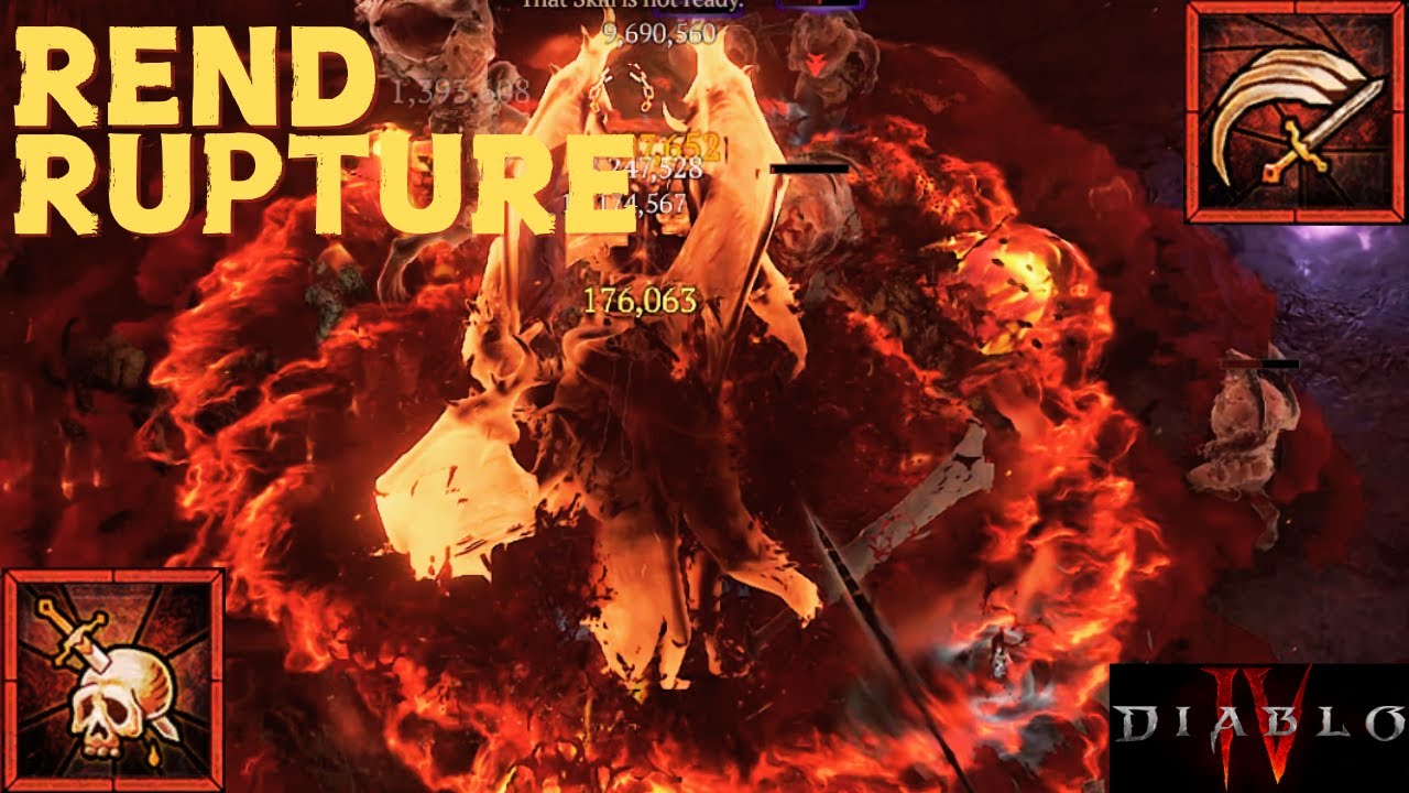 Diablo 4 - Season 5 Rend Rupture Fields of Crimson Barbarian Build ...