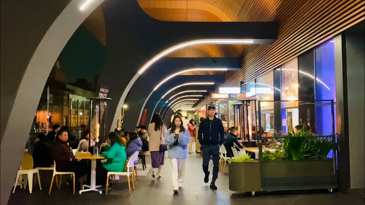 Walking around Darling Square on Friday night | Sydney Australia Aug ...