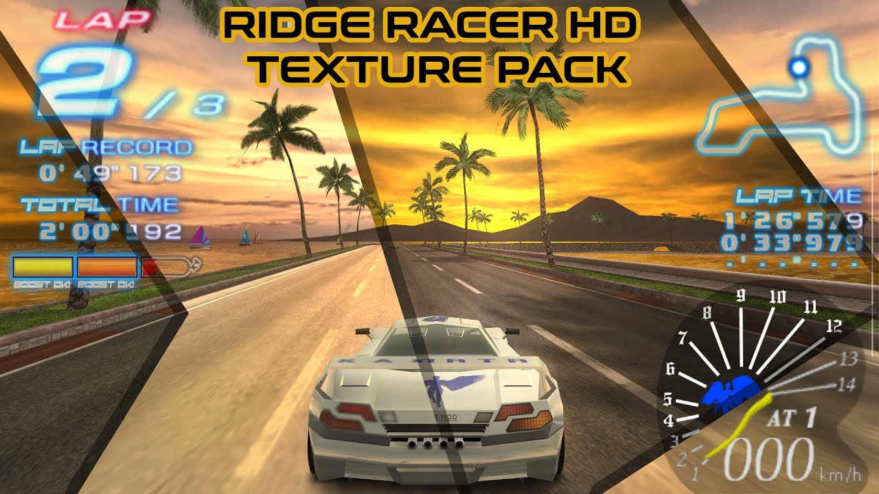 RIDGE RACER 2 PSP HD COMPLETE TEXTURE - YouTube