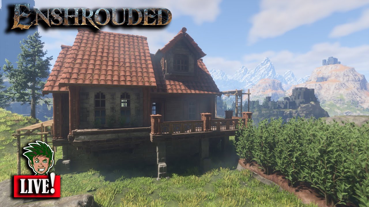 Enshrouded: Farmhouse build today (Day 8) - YouTube