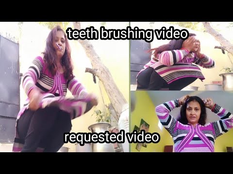 my morning routine for me😄 teeth brushing and cleaning video/requested ...