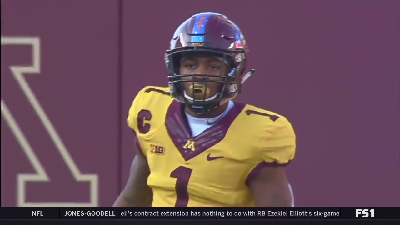 Rodney Smith (Minnesota RB) Vs. Nebraska 2017 - YouTube