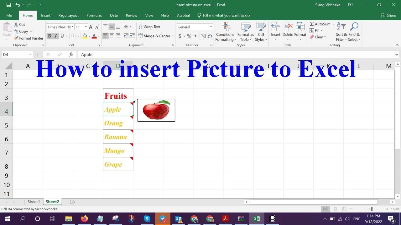 How to insert picture into excel. (Excel, Microsoft office ...