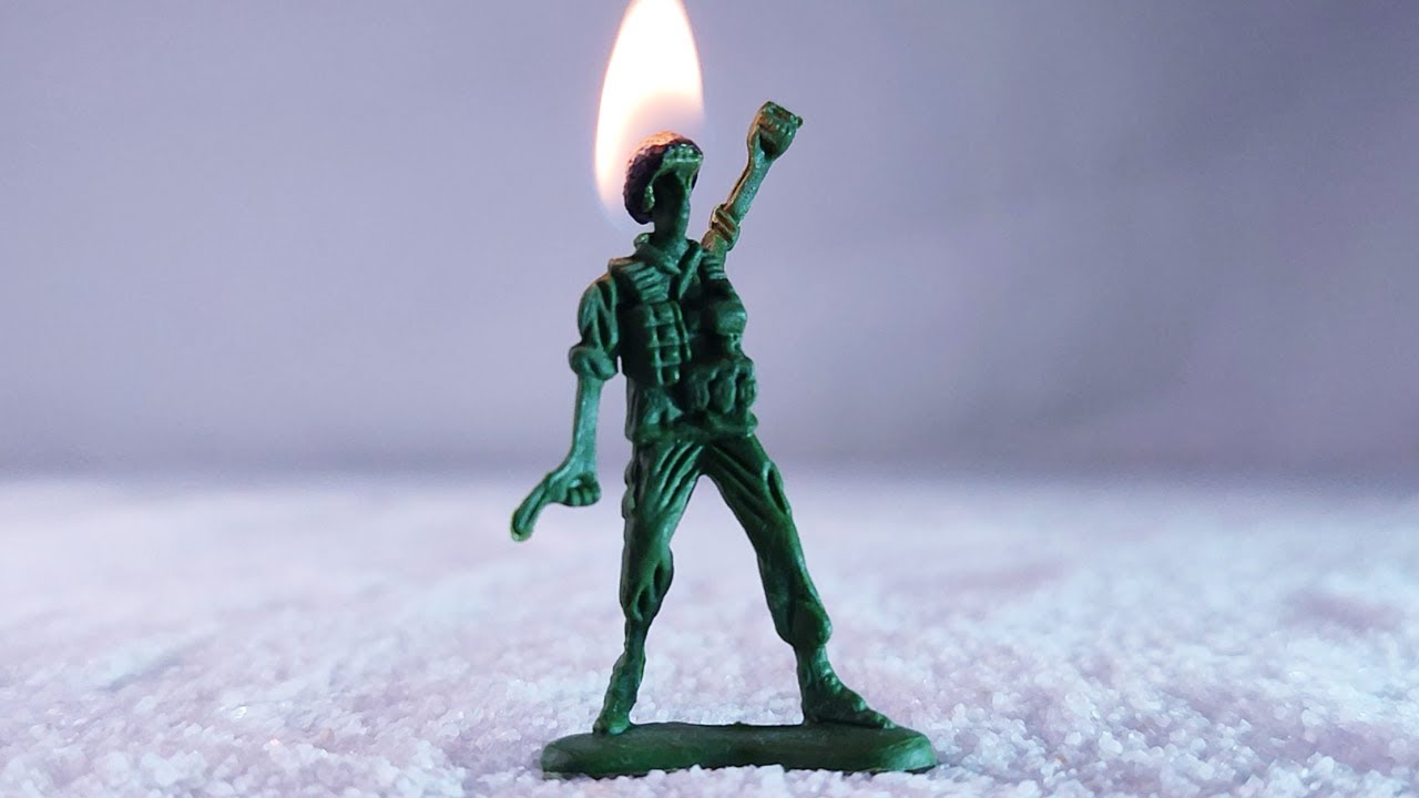 Fire And Melted Toy Soldiers - YouTube
