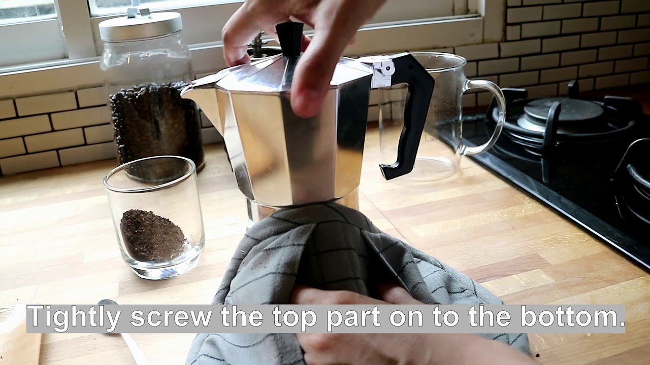 Moka pot brewing at home - YouTube