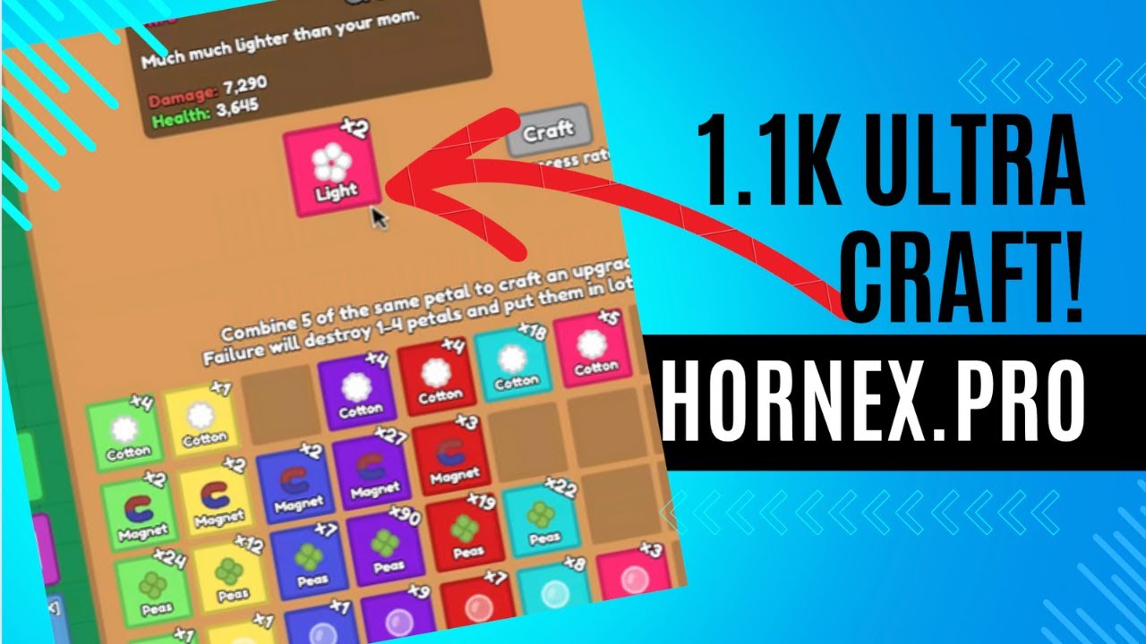Crafting Ultra Petals! (1.1k Mythic Petals) - Hornex.pro! - YouTube