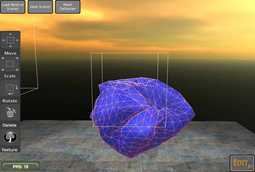 EditIT: RealTime Mesh Deformer Vertex Position Based Dynamics - YouTube