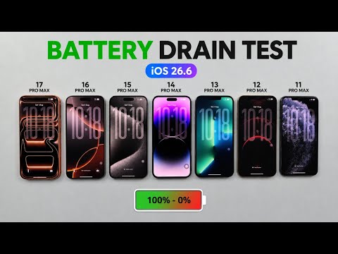 iOS 26.6 Battery Test - iPhone 17 ProMax/16 ProMax/15 ProMax/14 ProMax/13 ProMax/12 ProMax/11 ProMax
