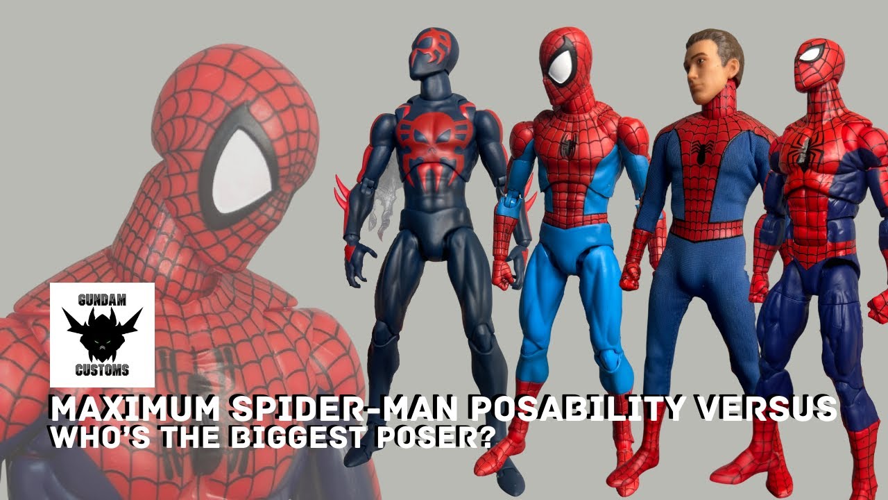 WHO'S THE BIGGEST POSER? | Hasbro Maximum Spider-Man Posing Comparison ...
