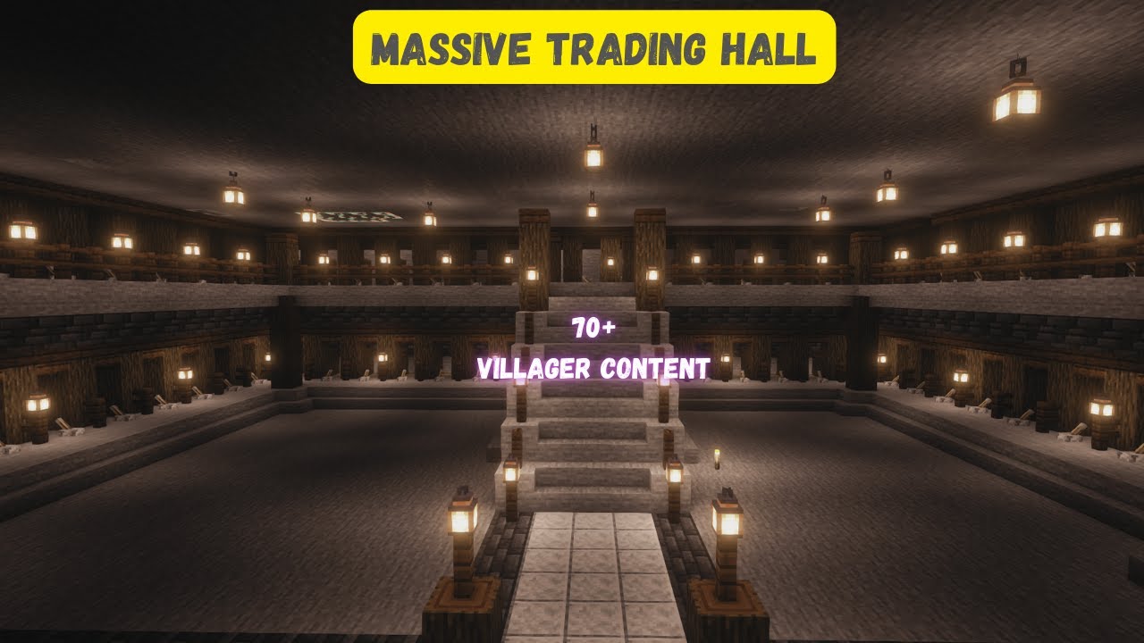 Trading Hall // Massive Trading Hall // Minecraft Java Edition - YouTube