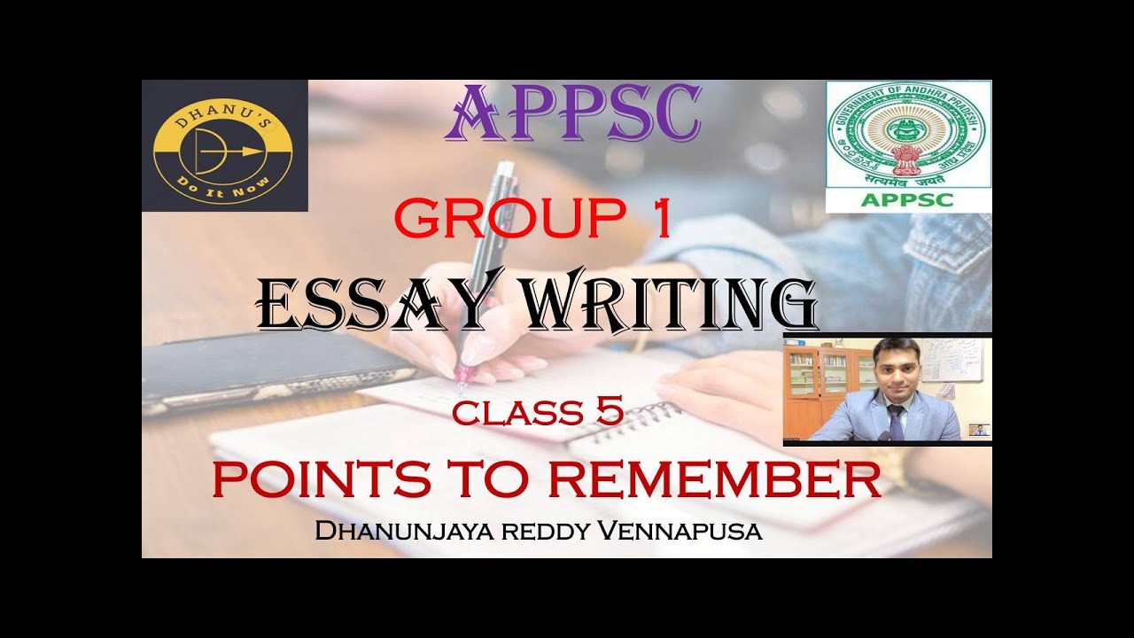APPSC GROUP1:ESSAY WRITING -CLASS 5 - YouTube
