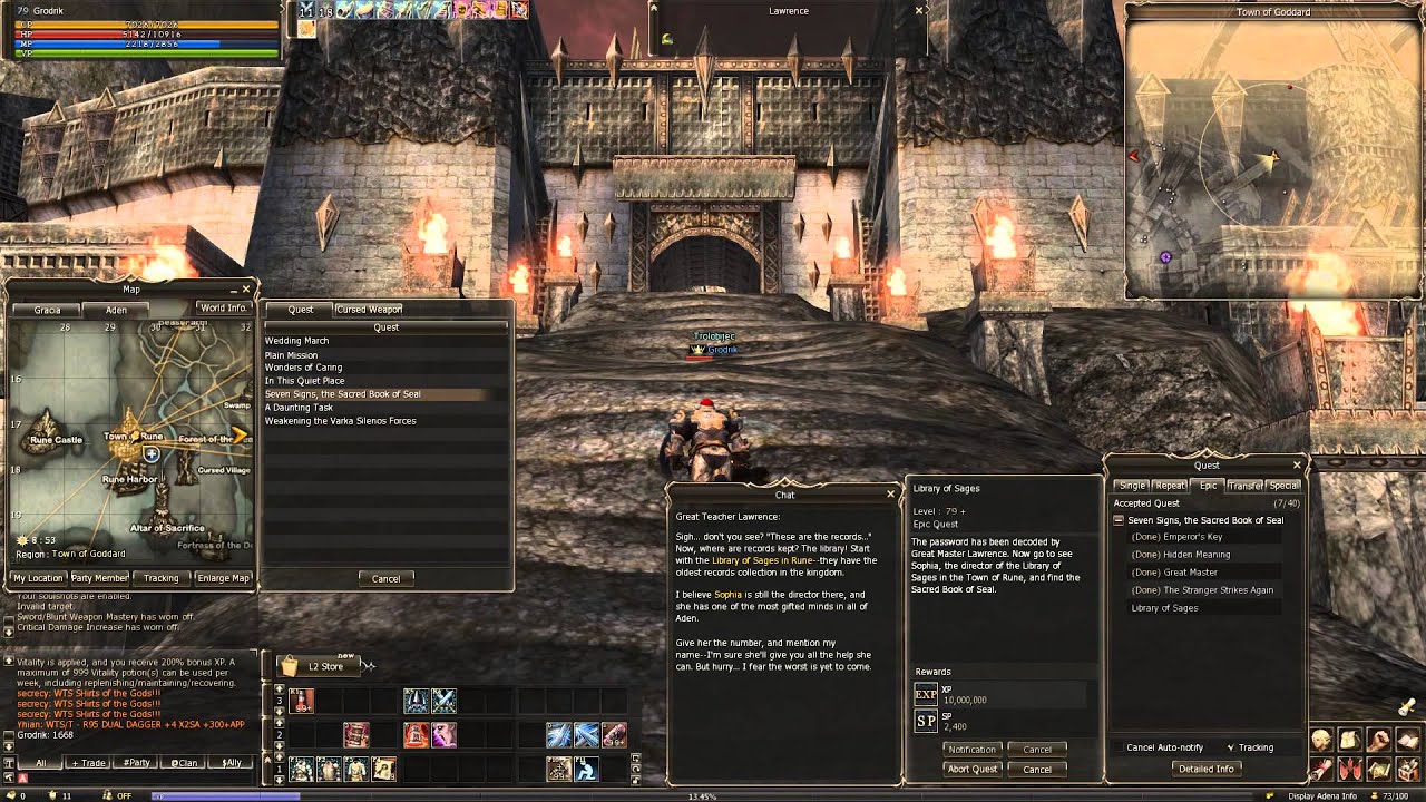 Lineage 2, Seven Signs, the Sacred Book of Seal [FullHD] (6/7) - YouTube