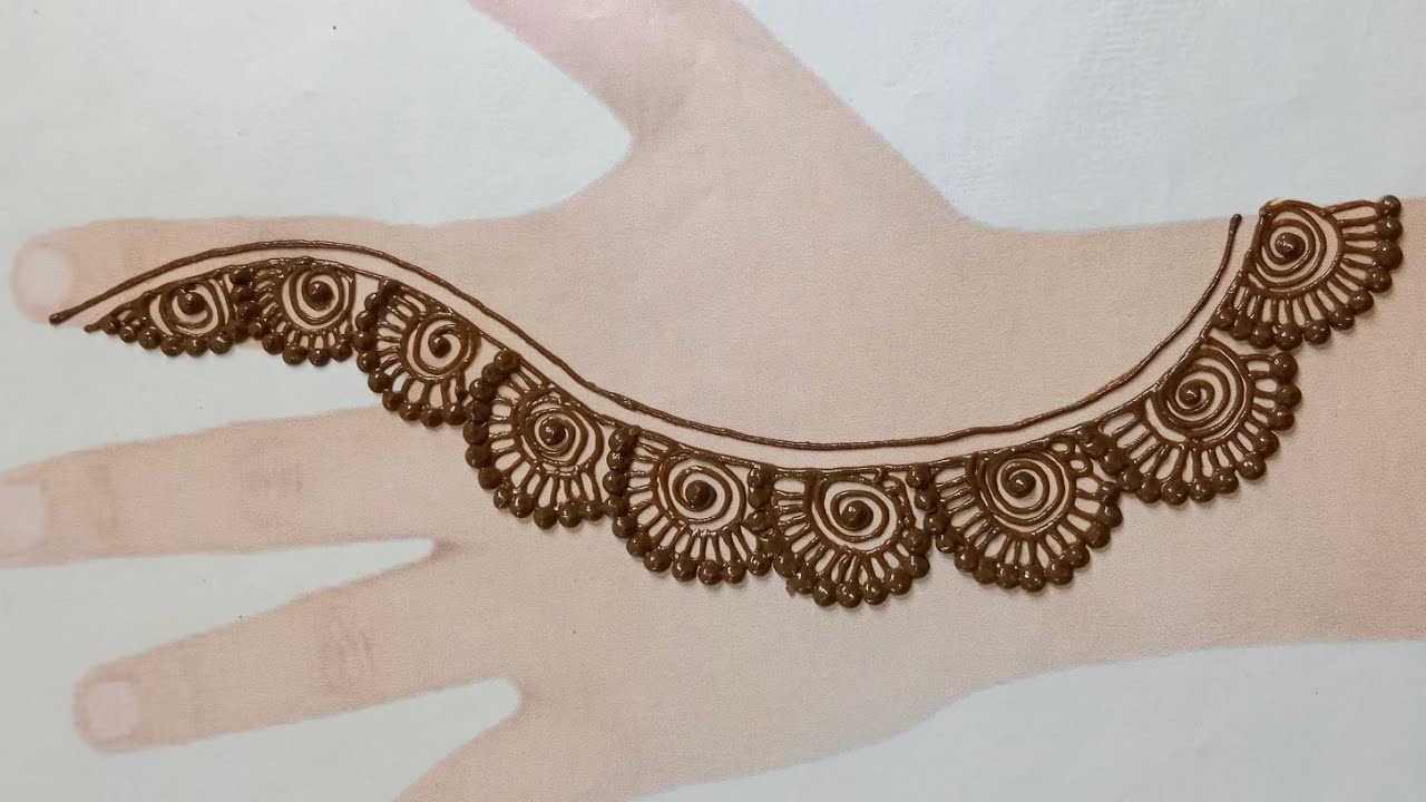 simple and easy mehandi design | stylish back hand mehandi design ...