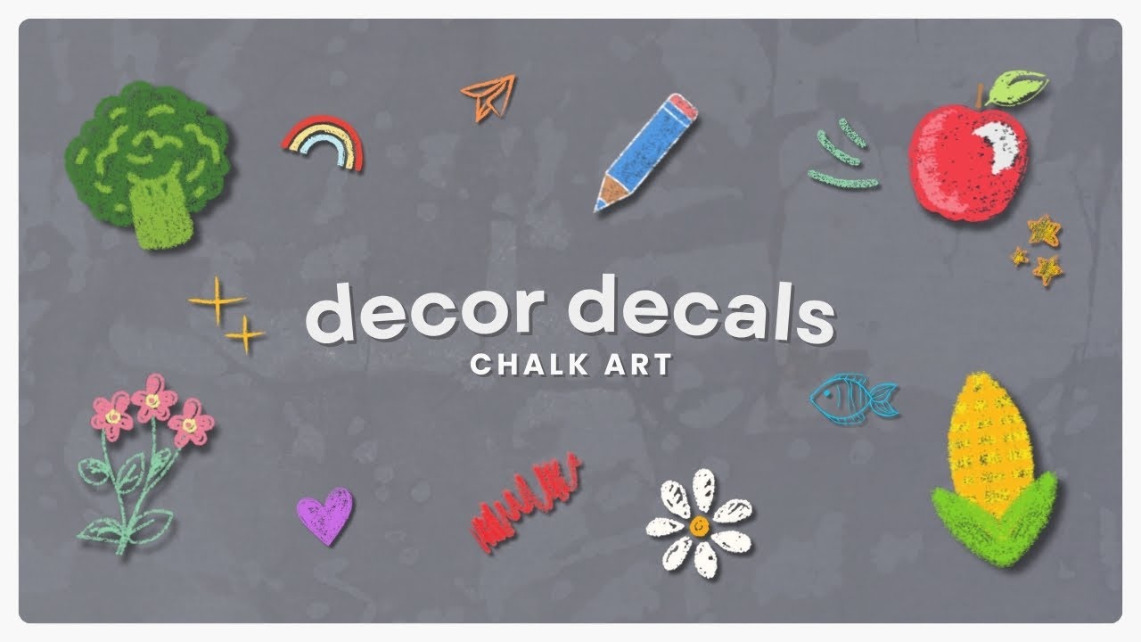40+ transparent fun and cute decorative decals codes | chalk art | Bloxburg - YouTube