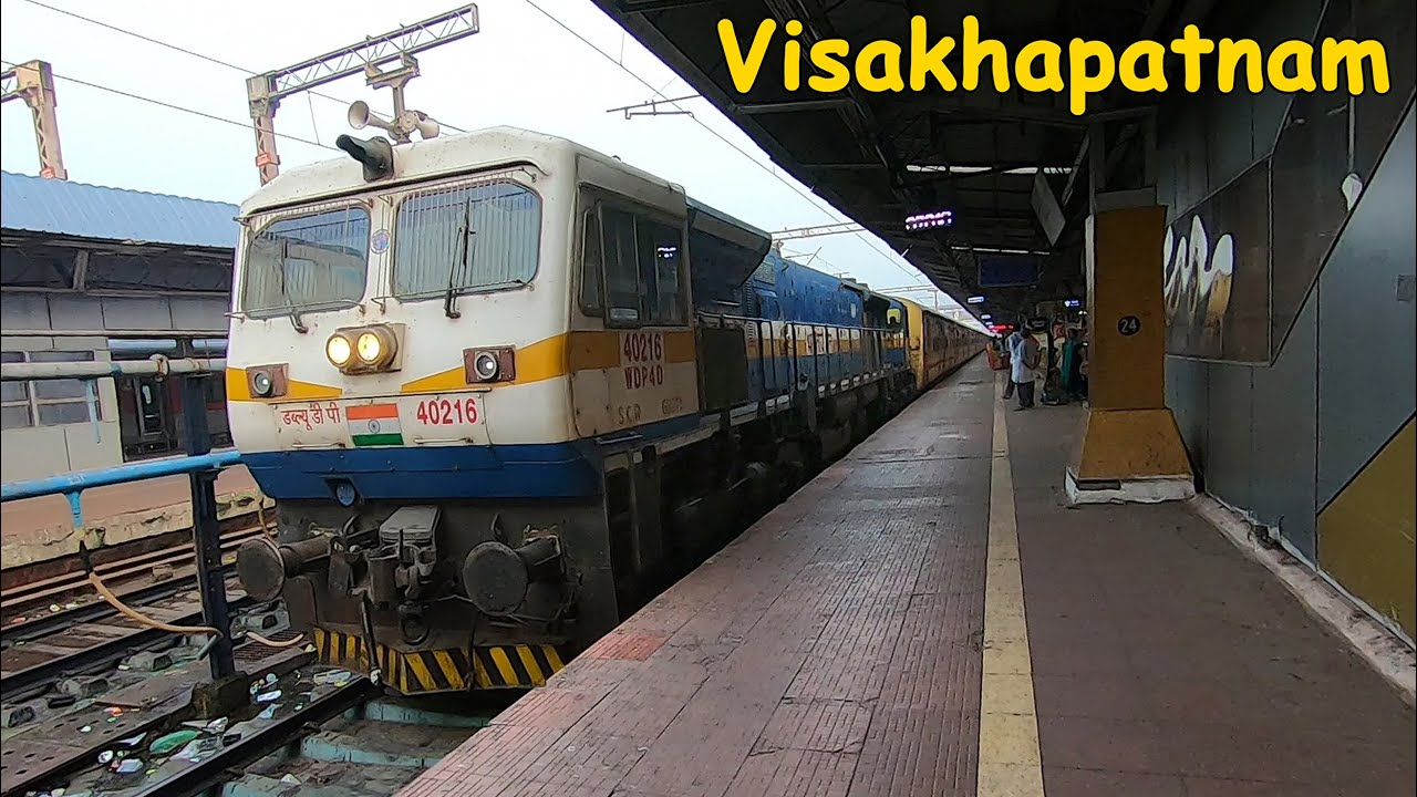 Visakhapatnam Junction | Arriving Announcement | VSKP WDM3A | Visakha ...