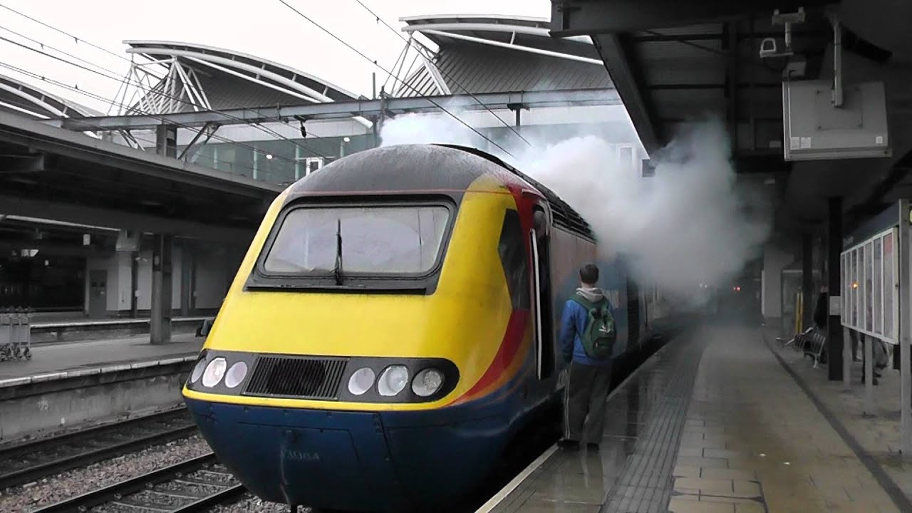 VP185 HST Cold Start Mega Clag in Leeds Station - YouTube