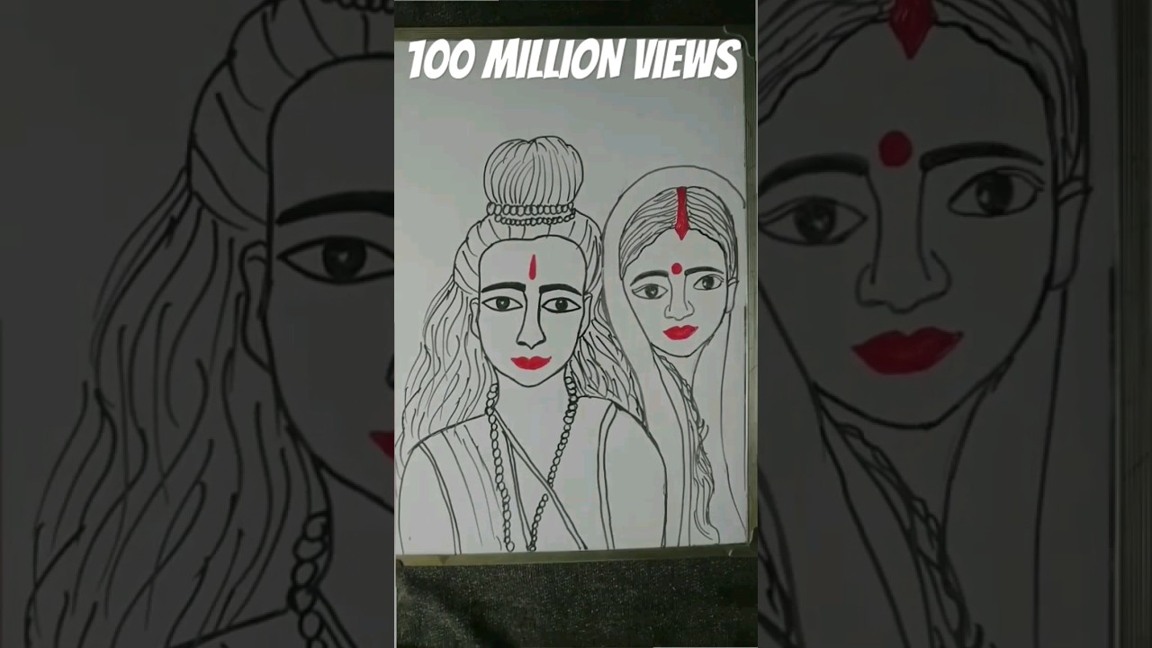 Ram siya ki simple drawing #beautiful #drawing #art #viralvideo # ...