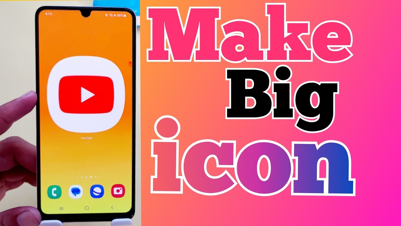 How to Make Big icon of any App on Android Phone - YouTube