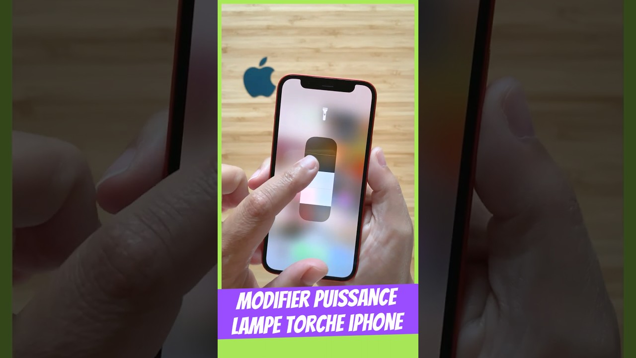 iPhone • Modifier la PUISSANCE de la lampe Torche #shorts - YouTube