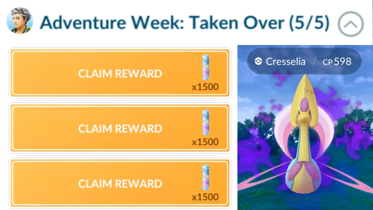 Free Shadow Cresselia | Adventure Week: Taken Over Task Research ...