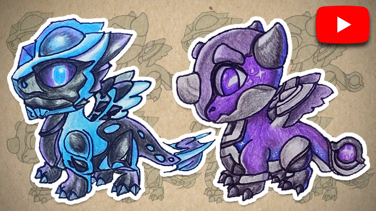 How to draw Singularity dragon and Libra dragon from dragon mania ...