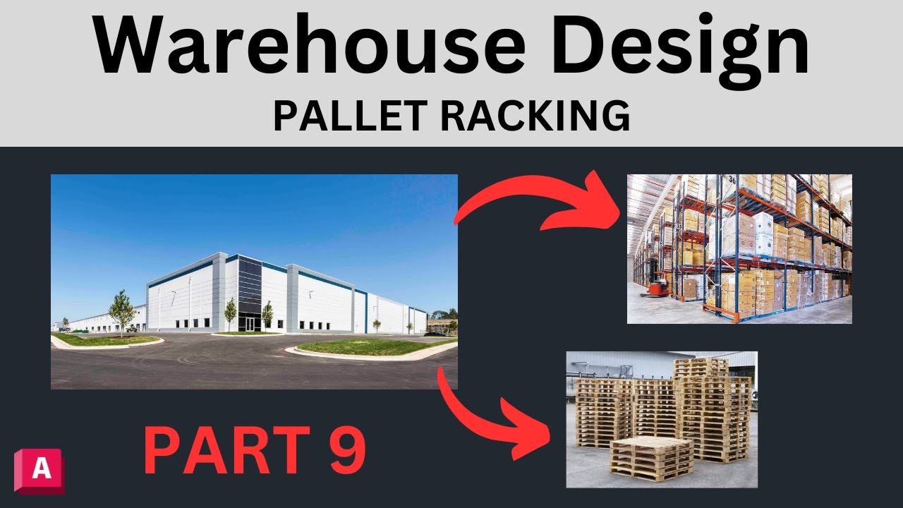 Warehouse Design AutoCAD (Pt. 9) - Pallet Racking - YouTube