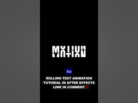 Rolling Text Animation in After Effects - After Effects Tutorial | No Plugins Used | ZeeFX - YouTube