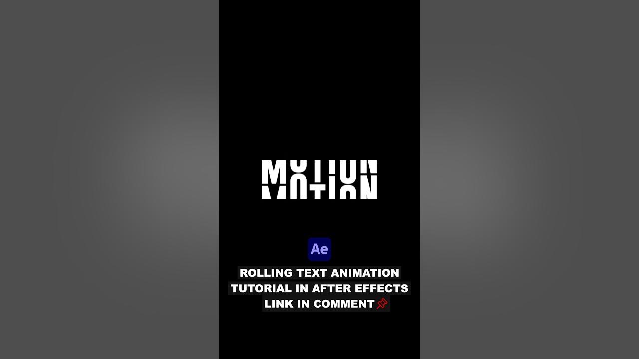 Rolling Text Animation in After Effects - After Effects Tutorial | No Plugins Used | ZeeFX - YouTube