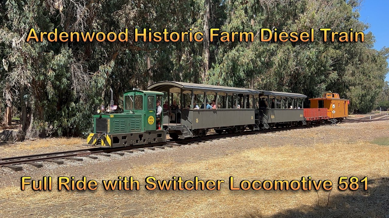 Ardenwood Historic Farm Diesel Train Full Loop Ride with 5-Ton Switcher ...