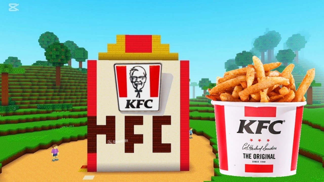 Minecraft tutorial KFC CUP☕ and Minecraft Gameplay - YouTube