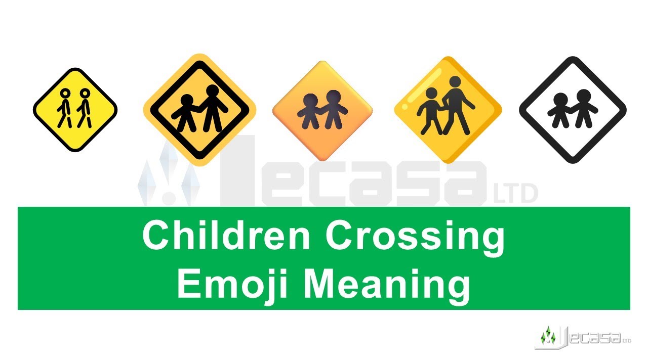 Children Crossing Emoji 🚸 Meaning | Learning Emojis - YouTube
