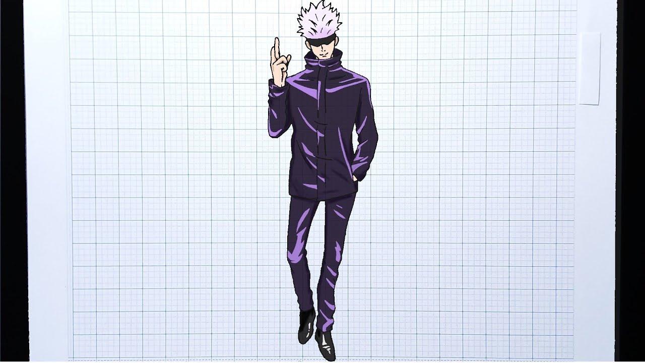vẽ gojo satoru full body - jujutsu kaisen - YouTube