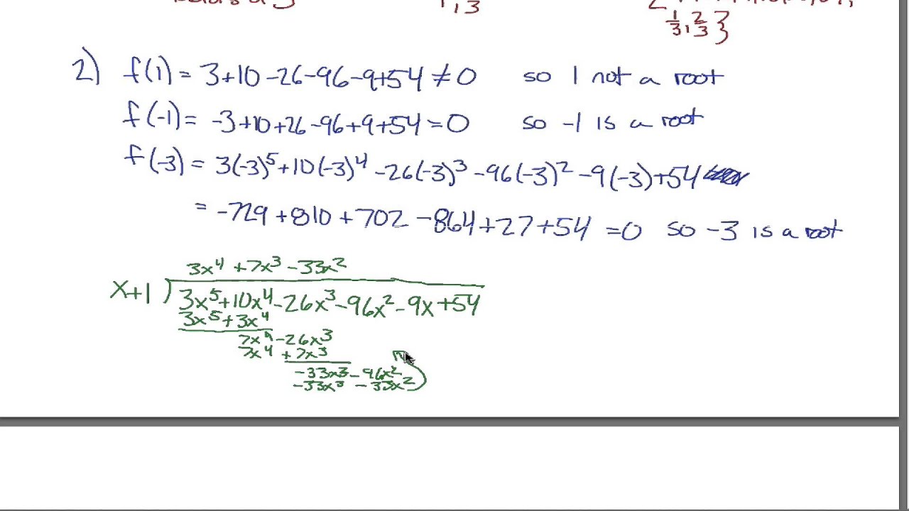 Graph A 5th Degree Polynomial By Hand Example YouTube