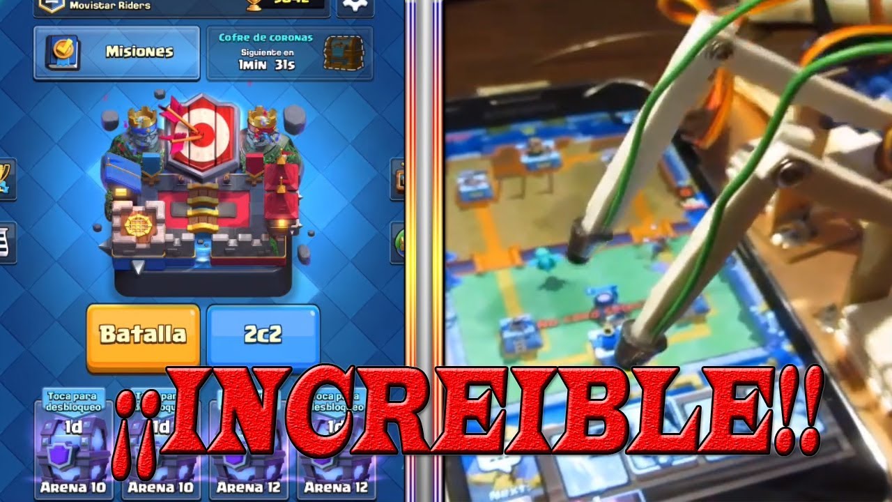 ROBOT JUGANDO a CLASH ROYALE!! - YouTube