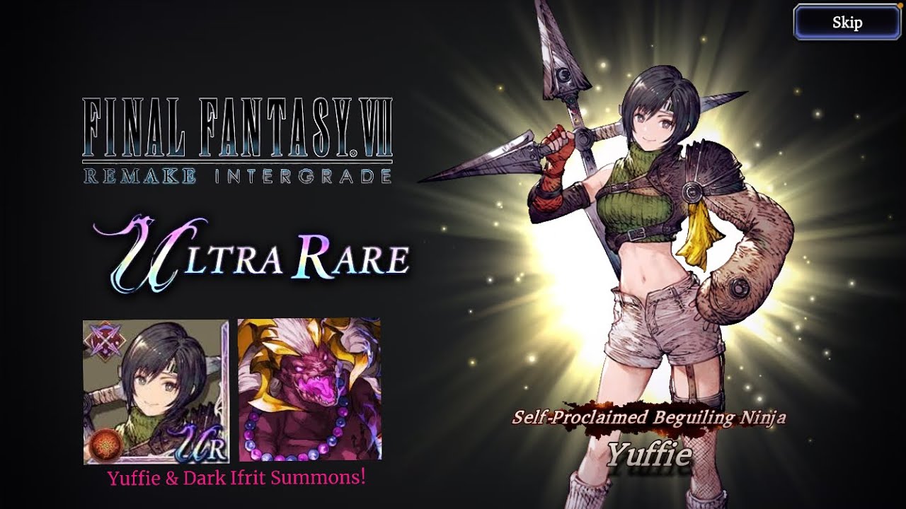 Yuffie & Dark Ifrit Summons! | WoTV x FFVII REMAKE intergrade - YouTube
