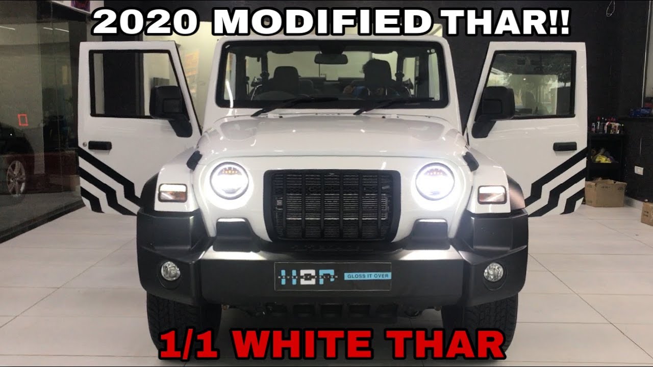 Mahindra Thar 2020 Modified Top model Diesel Automatic | White thar ...